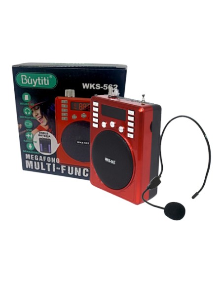 Megáfono doble pila radio fm usb bt wks-562 buytiti